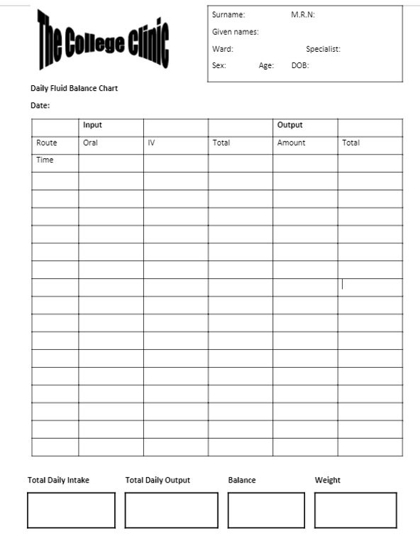 9.2 Fluid Balance Chart – H5P.com